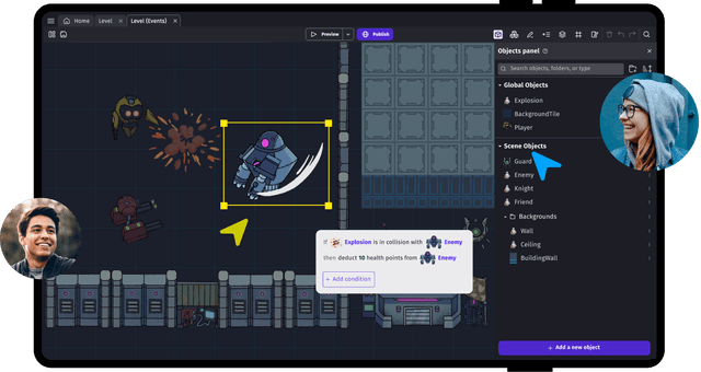 Lightning fast, no-code video game creation | GDevelop