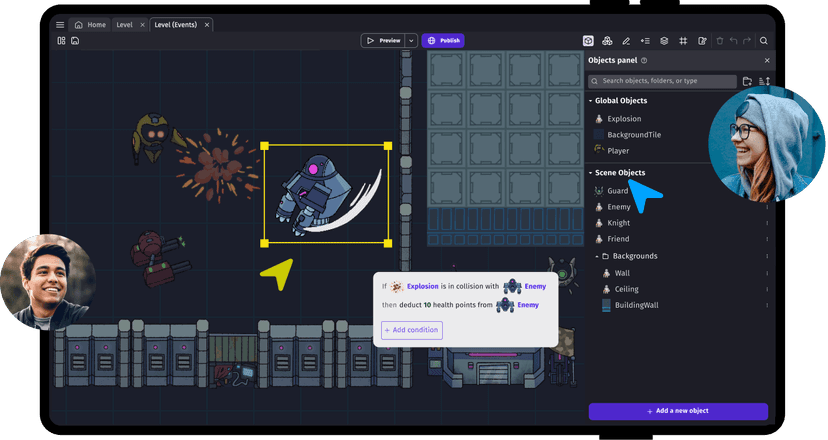 Lightning fast, no-code video game creation | GDevelop