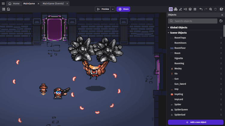 The Open-Source, No-Code game engine. | GDevelop