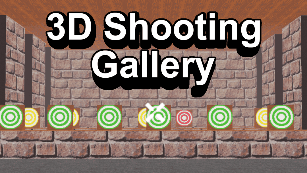 3d shooting gallery - a game example from the GDevelop game making app ...