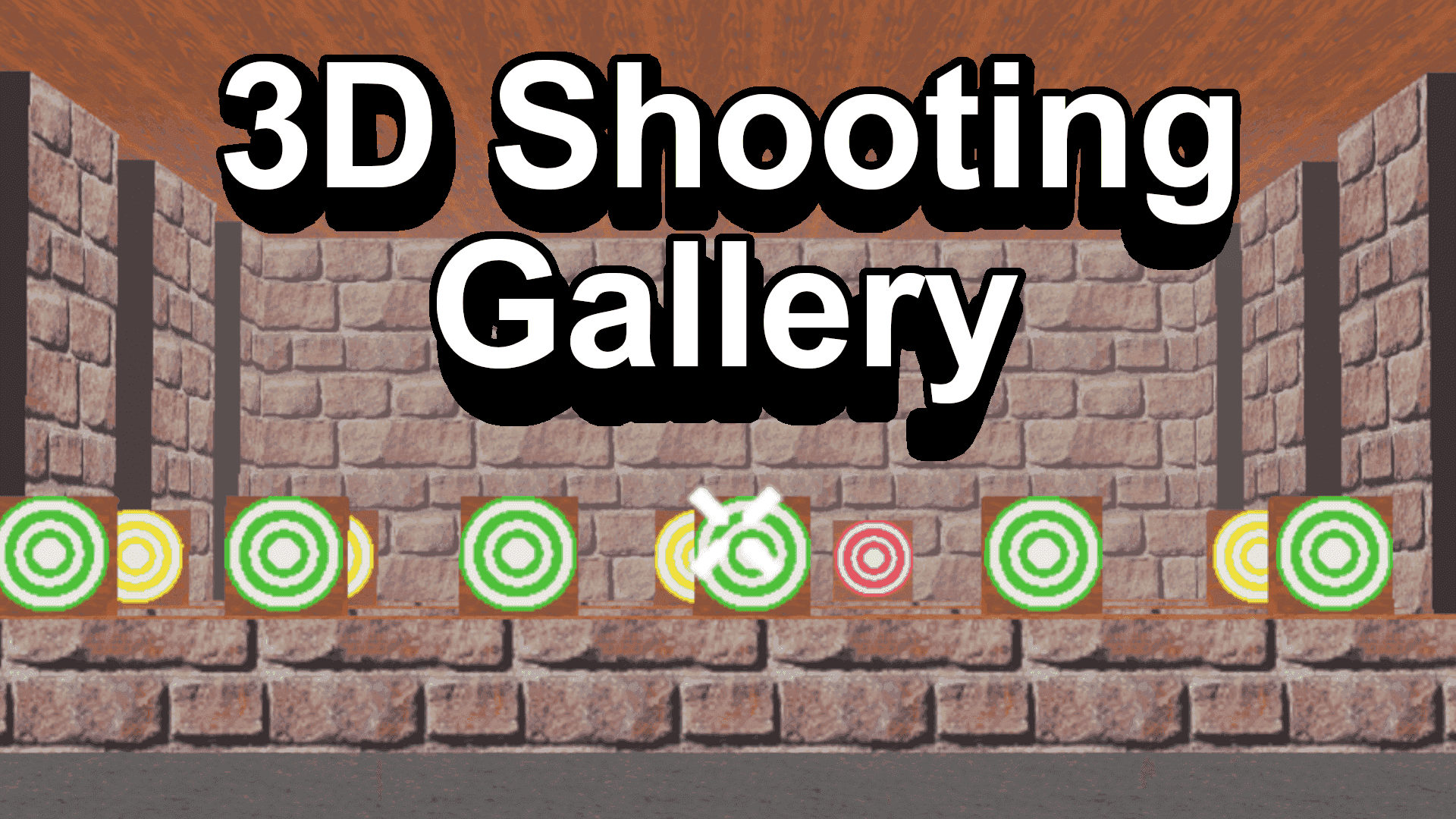 3d shooting gallery - a game example from the GDevelop game making app ...