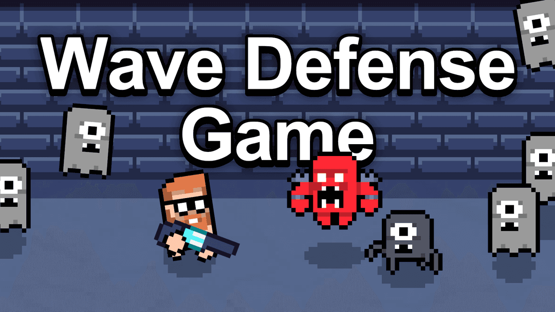 Wave defense shooter - a game example from the GDevelop game making app | GDevelop