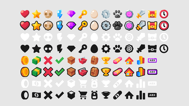 Flat Icon Pack - a premium asset pack to build games with GDevelop ...