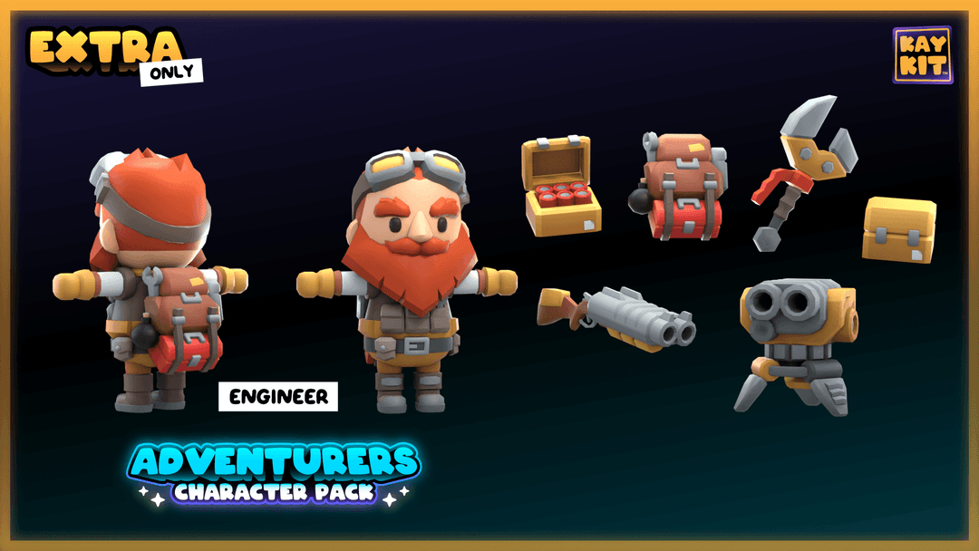 KayKit Adventurers Character - a premium asset pack to build games with ...