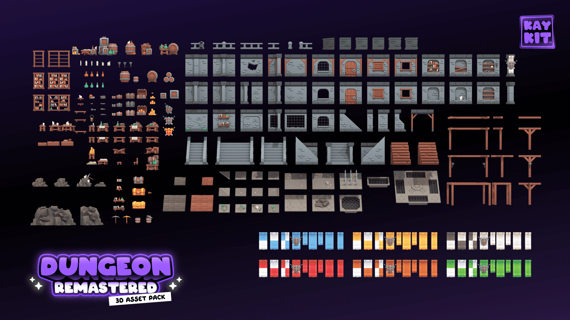 KayKit Dungeon Remastered - a premium asset pack to build games with GDevelop. | GDevelop